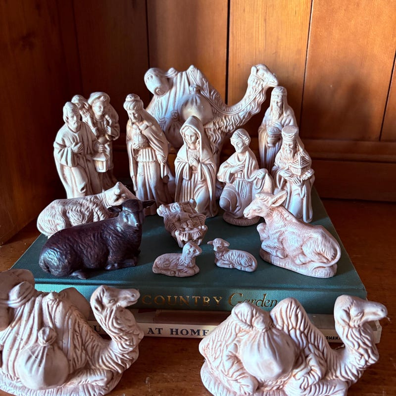 Ceramic Nativity Set - Etsy