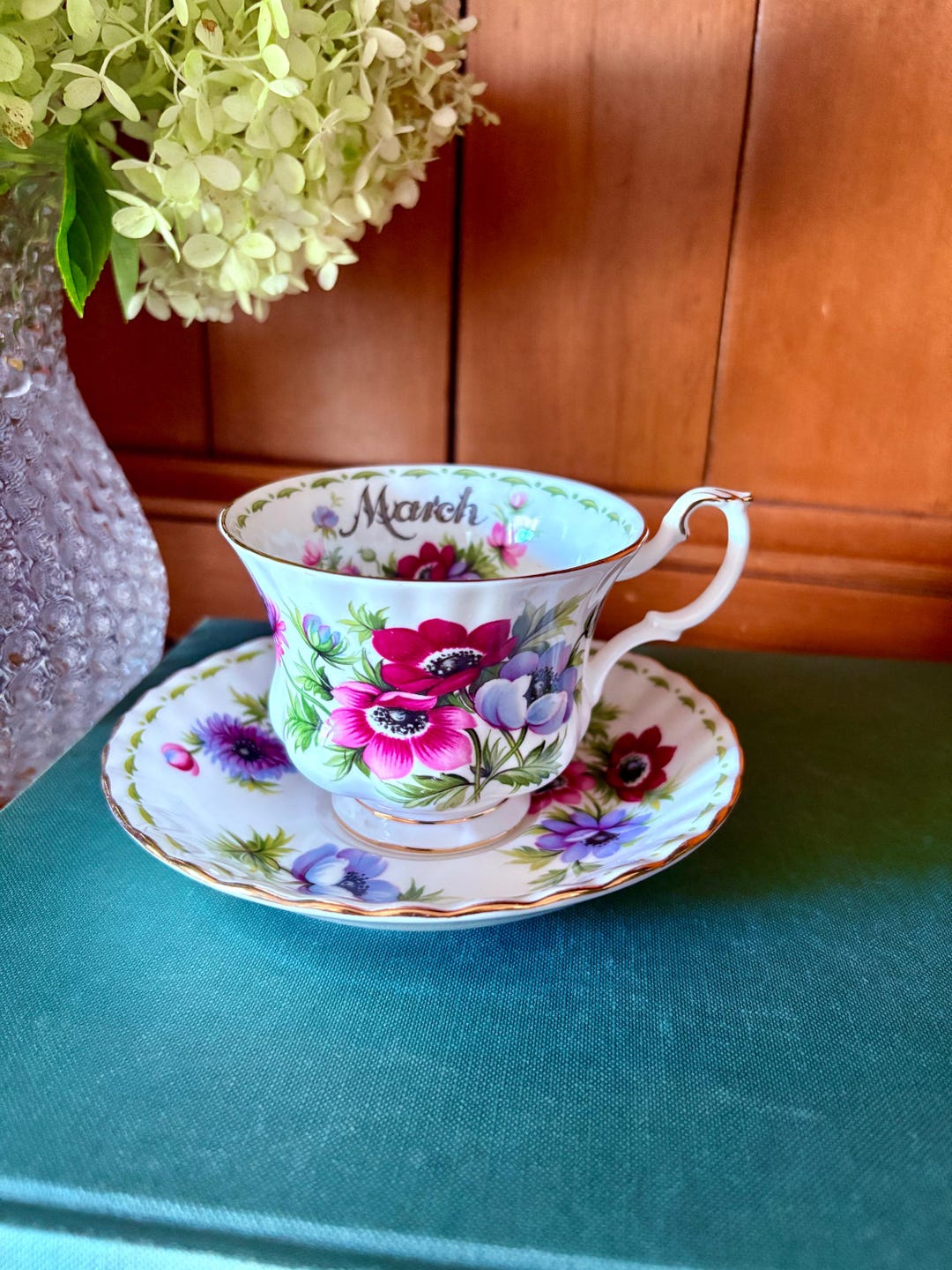 Royal Albert March Teacup & Saucer – Flower of the Month Series Pink ...