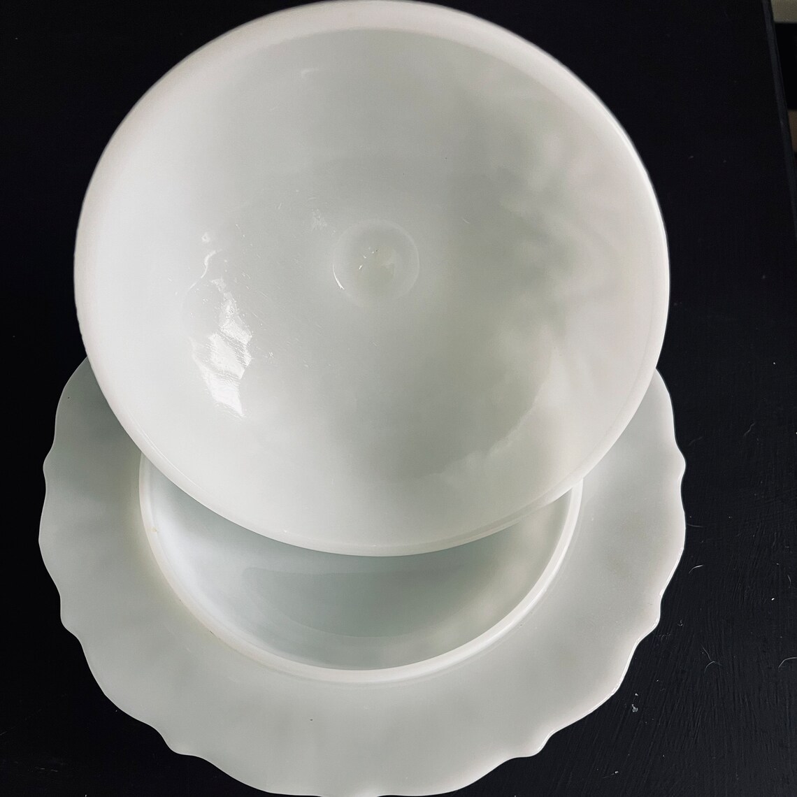 Vintage Anchor Hocking Cheese Dome Prescut Pineapple Pattern Semi ...