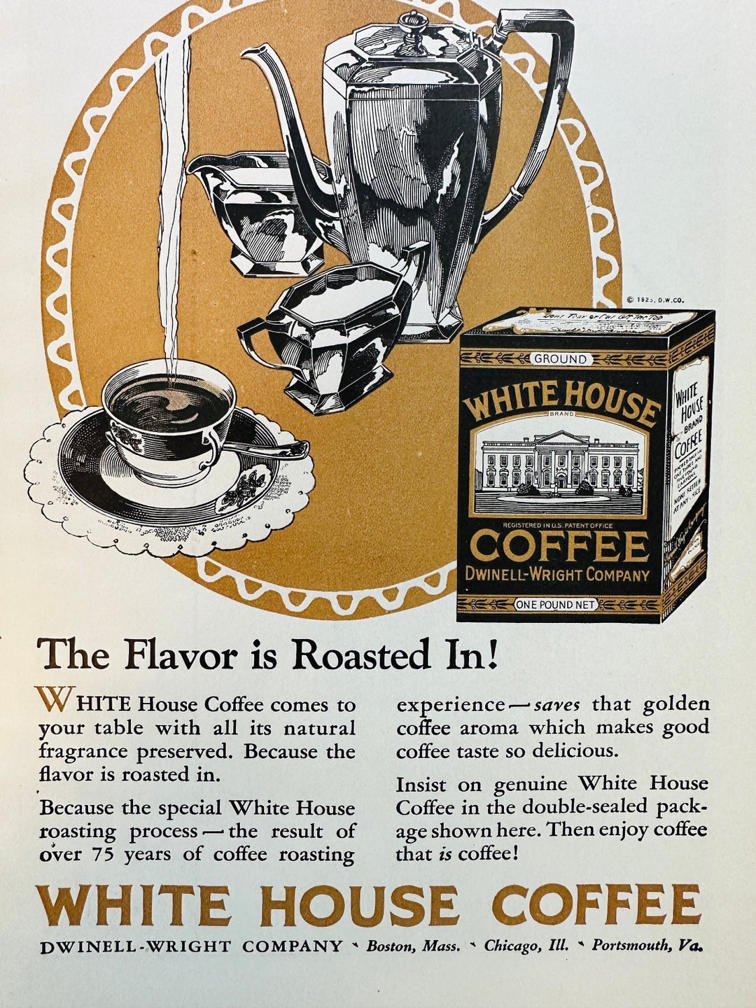 Vintage Coffee House Advertisement From 1922 - Etsy