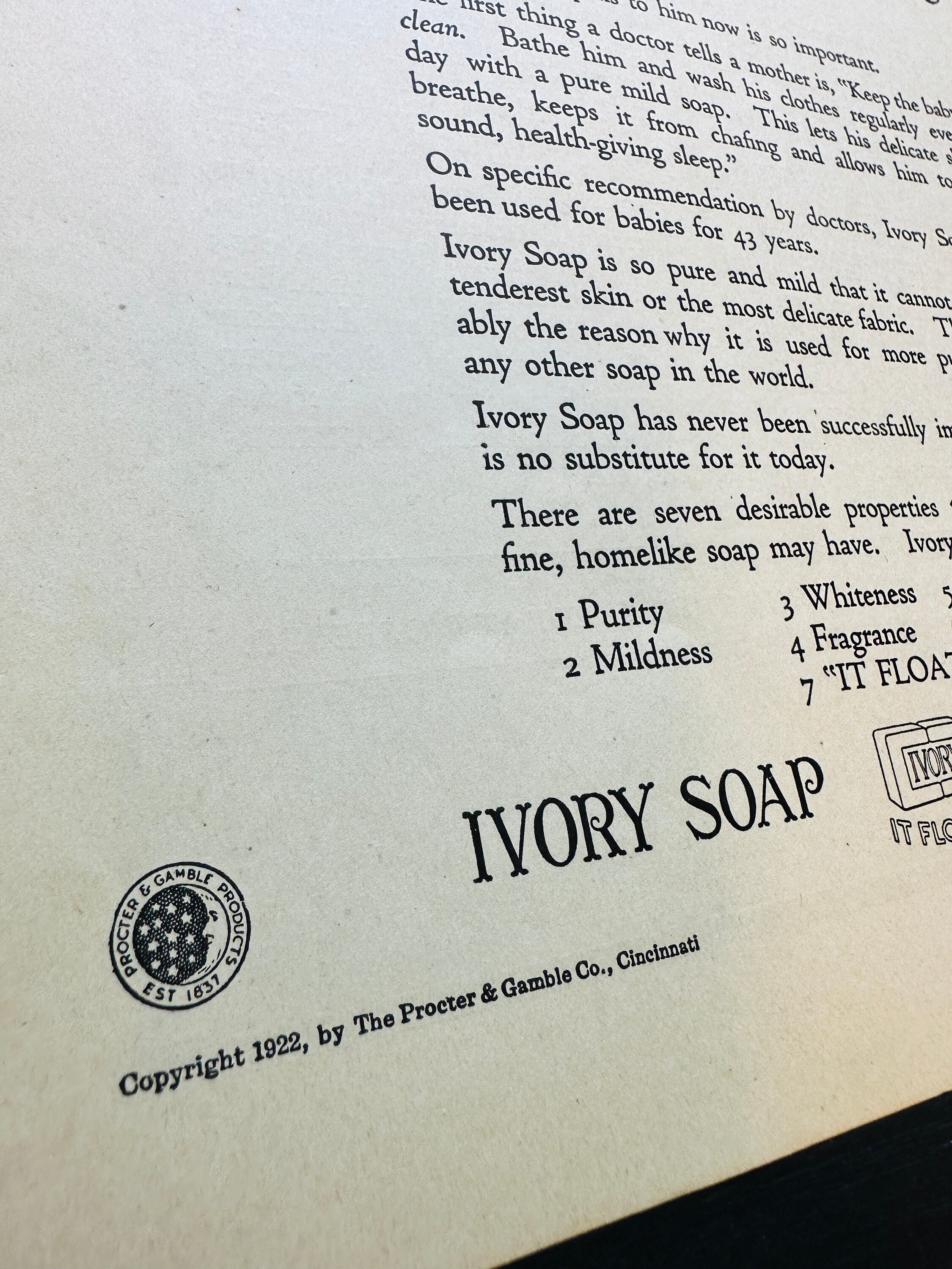 Vintage 1920s Ivory Soap Ad, Old Ads, Advertisements, Cottage Home ...