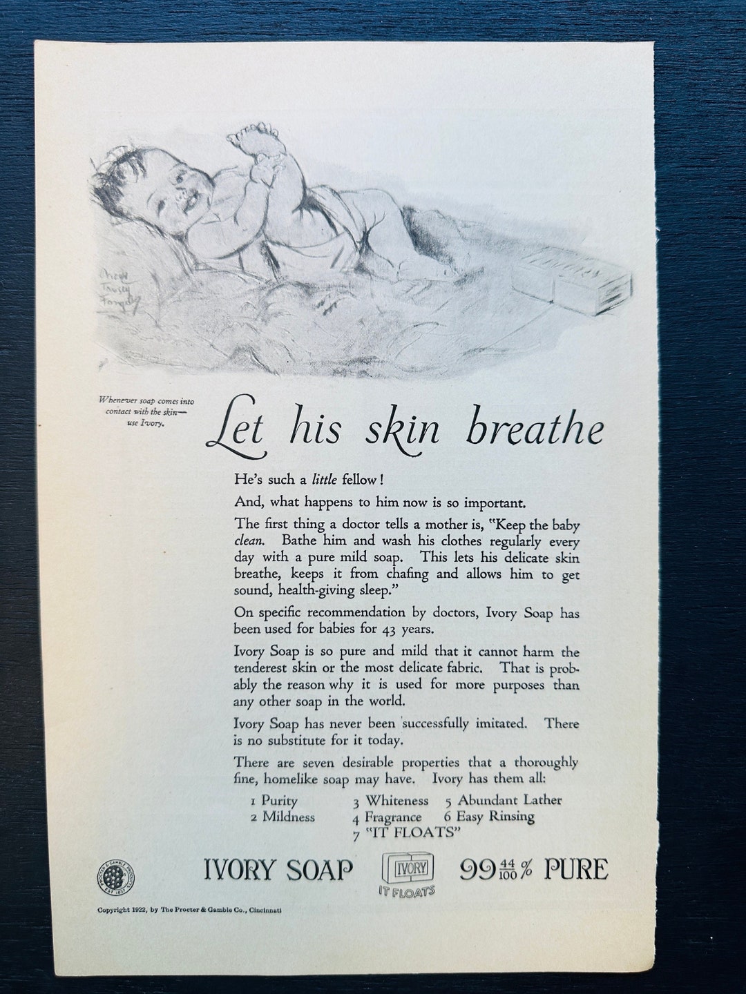 Vintage 1920’s Ivory Soap Ad, Old Ads, Advertisements, Cottage Home ...