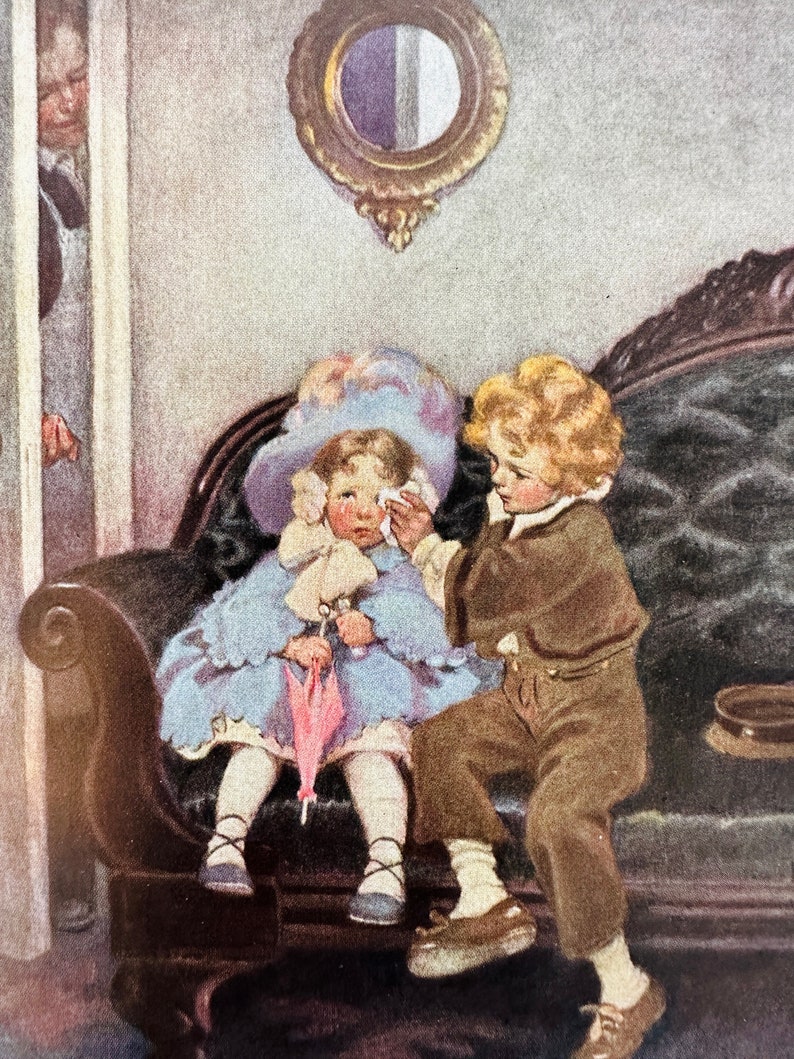 Adorable Vintage Art Siblings Art Print Gallery Wall - Etsy