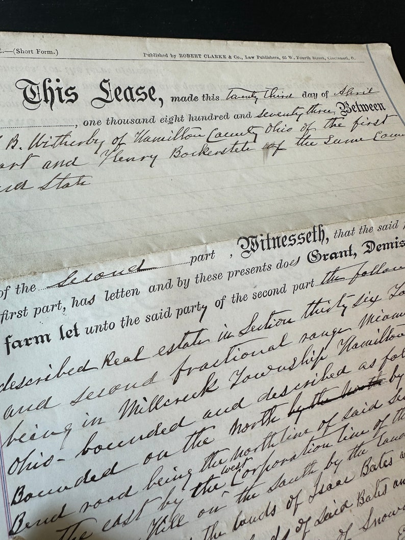 1800’s Deeds, Warranties, Mortgage, Etc. - Etsy