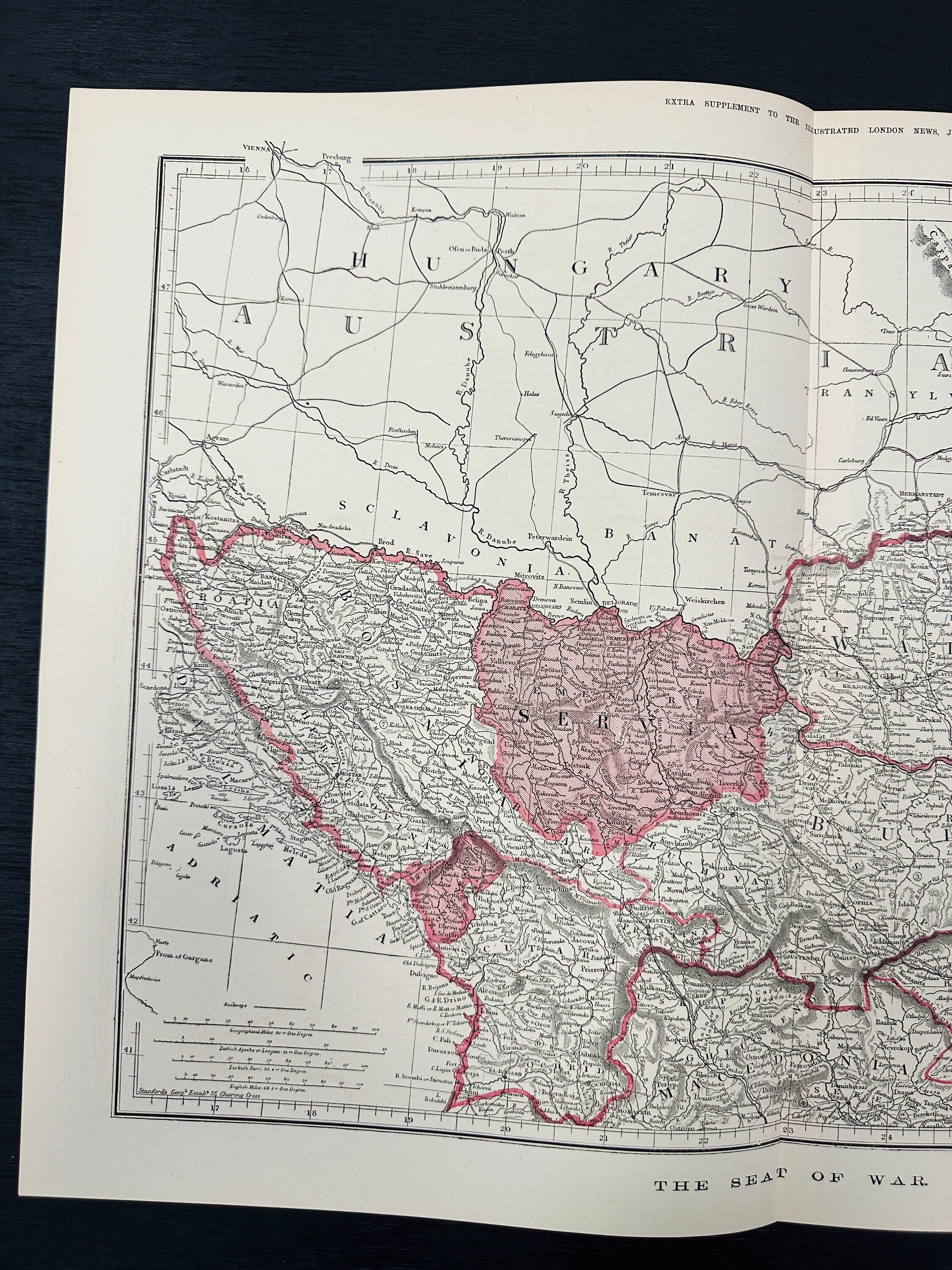 Late 1800's European Map, War Map, 1872 Map - Etsy