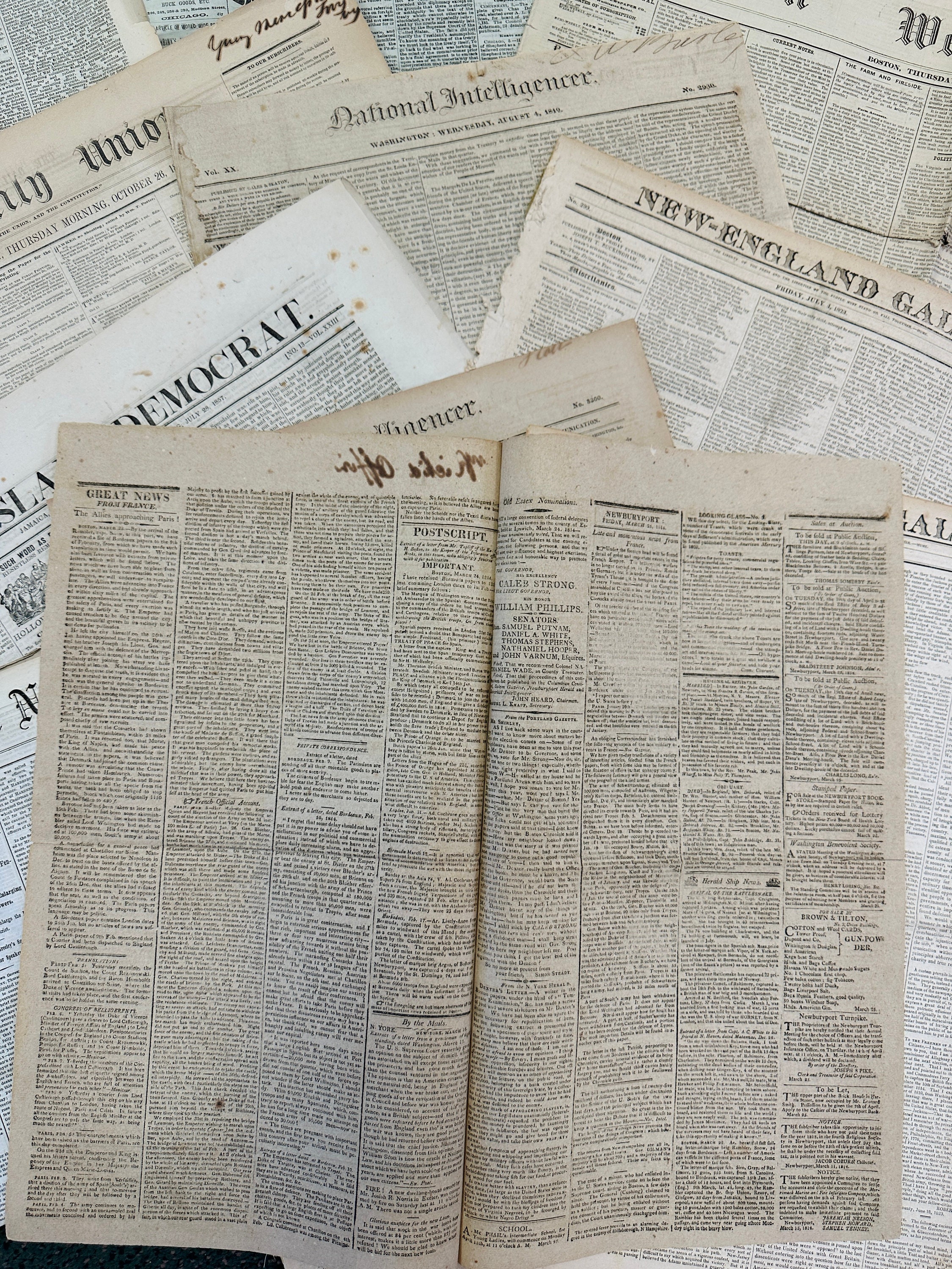 Pre-vintage 1800s Newspaper - Etsy