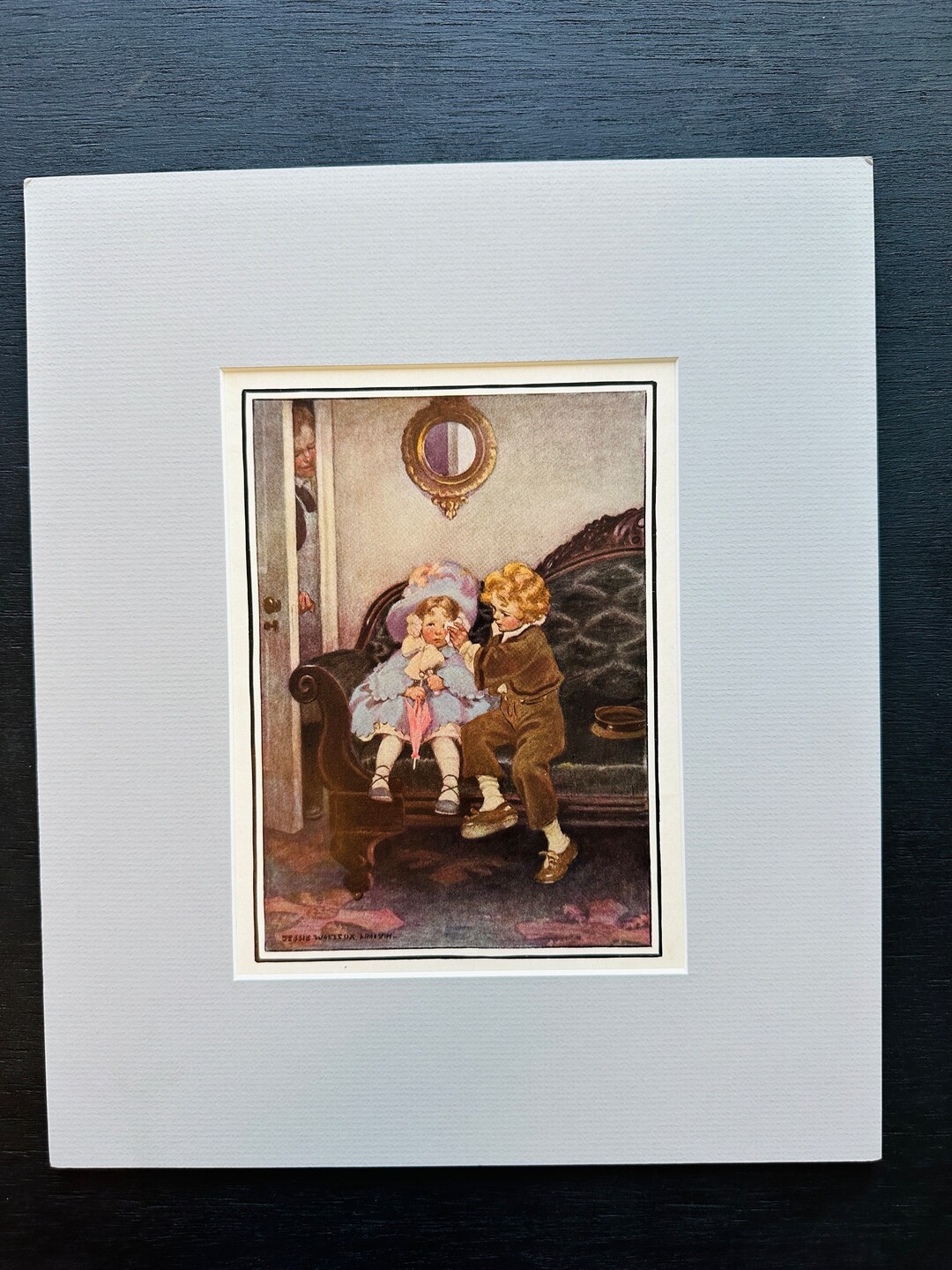 Adorable Vintage Art, Siblings, Art Print, Gallery Wall, Cottage Core ...
