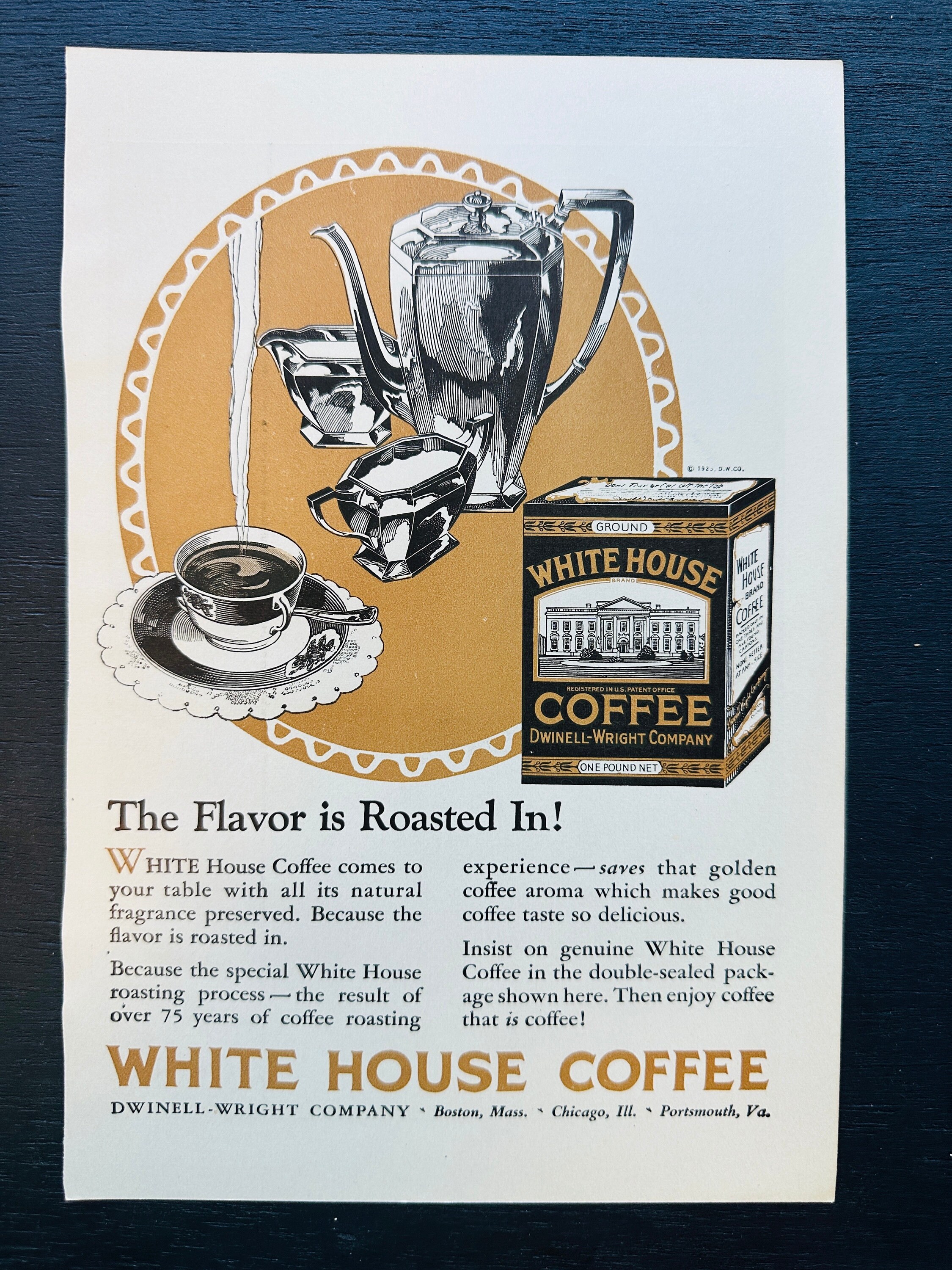 Vintage Coffee House Advertisement From 1922 - Etsy