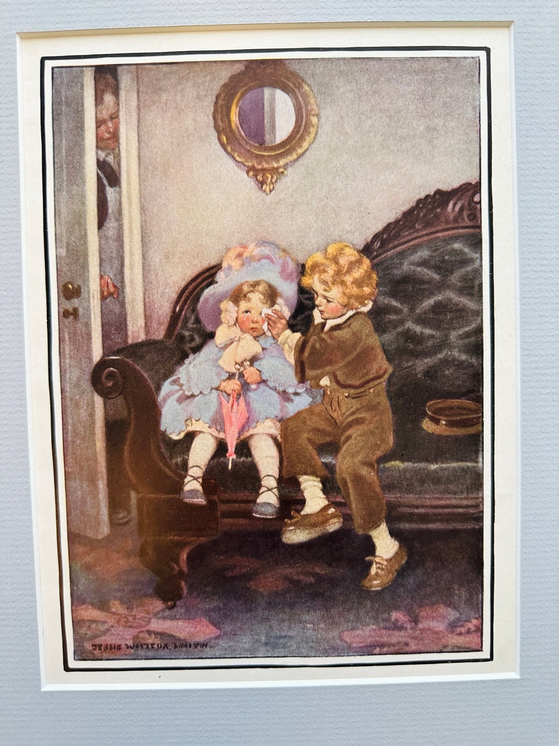 Adorable Vintage Art, Siblings, Art Print, Gallery Wall, Cottage Core ...