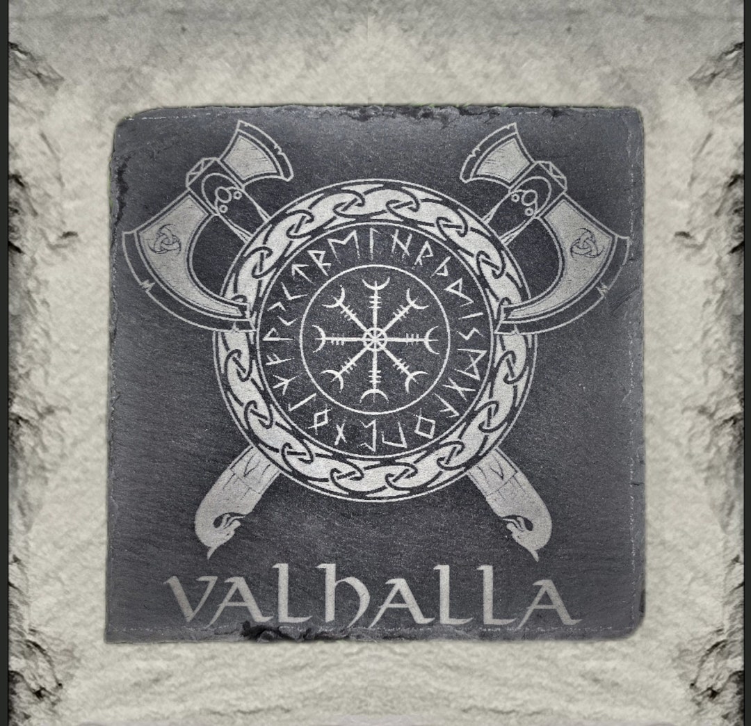 VALHALLA Vegvisir Slate Plate Engraved Vikings Pagan - Etsy UK