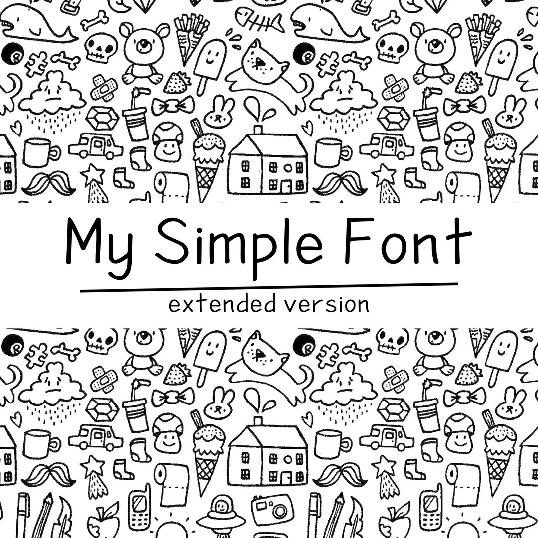 My Simple Font 2, Multilingual, Handwritten Font, Study Font, Neat ...
