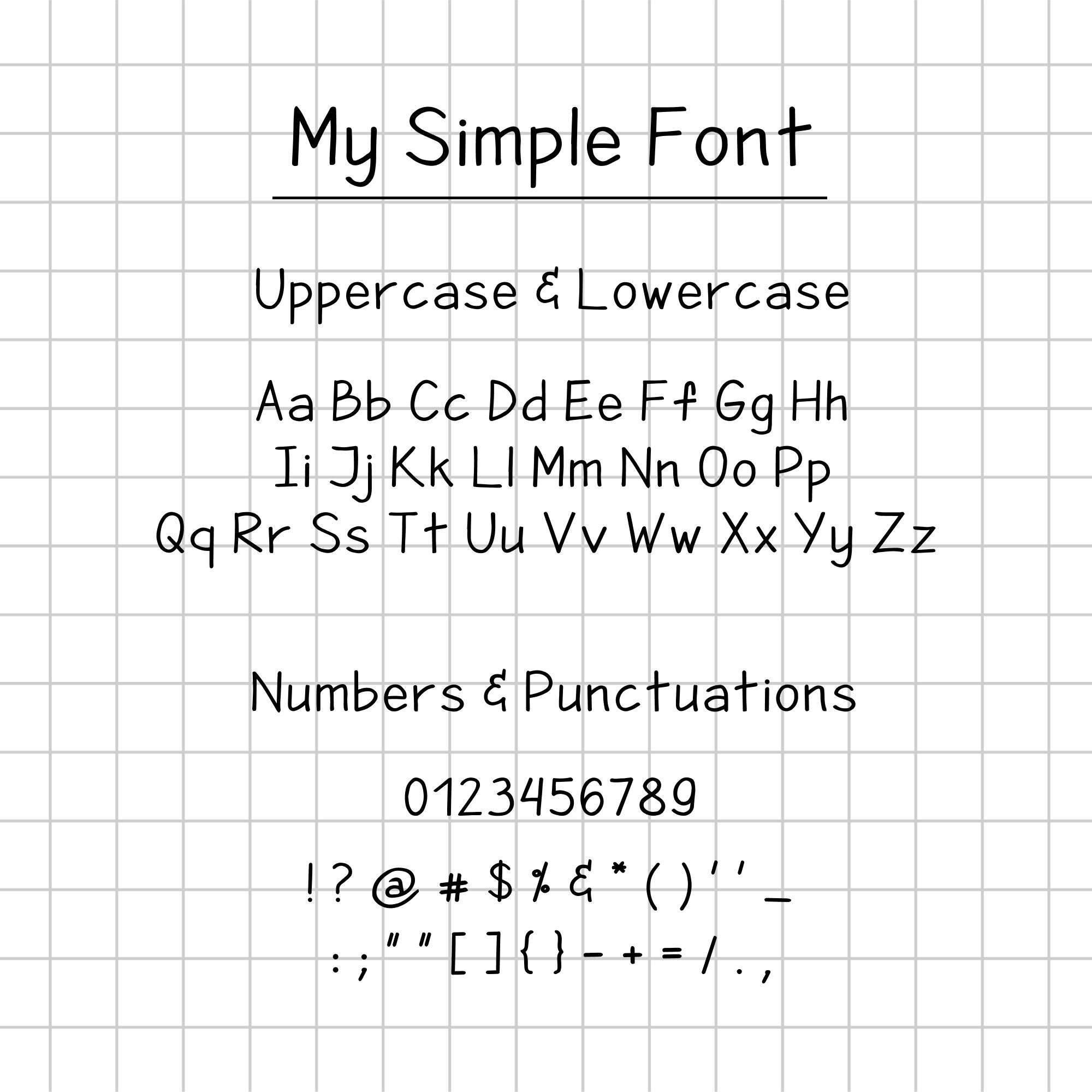 My Simple Font, Handwritten Font, Study Font, Neat Hadwriting Font, OTF ...