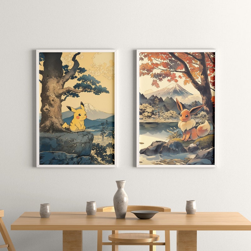 Framed Eevee Wall Art - Etsy