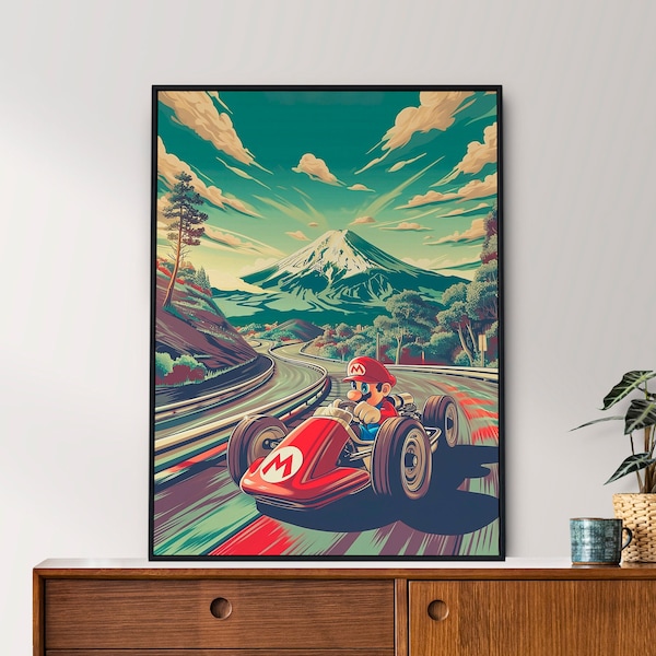 Retro Mario Poster - Etsy