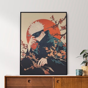 Satoru Gojo, Jujutsu Kaisen, Ukiyo-e, Japanese Tapestry Style, Anime ...