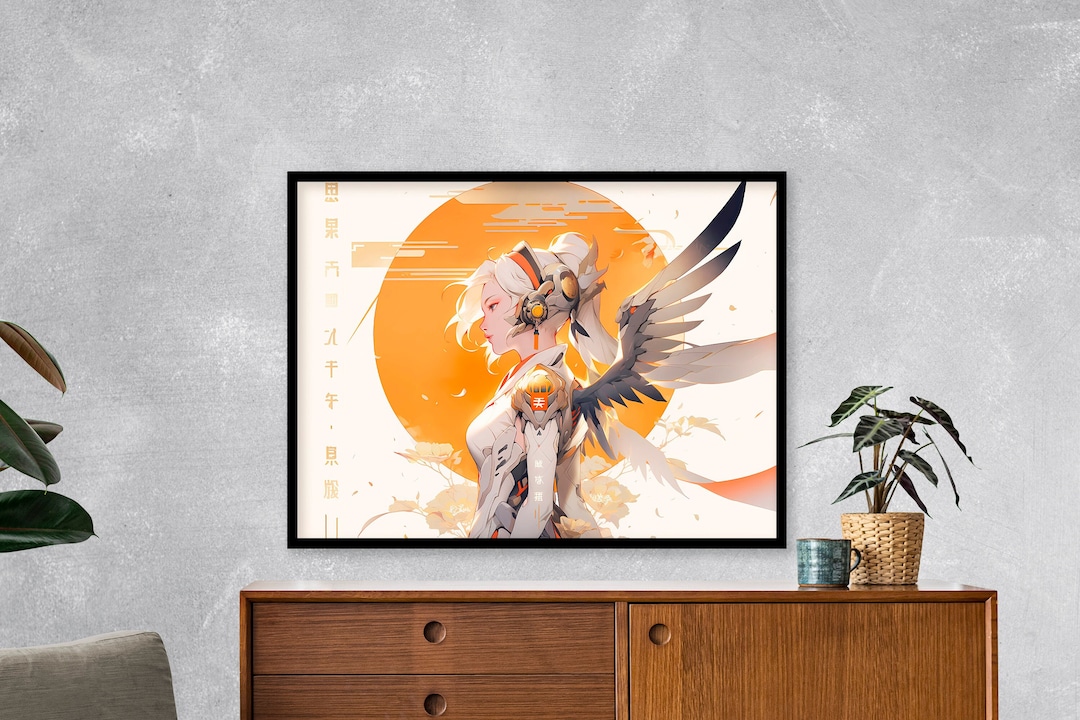 Mercy, Overwatch, Anime Poster, Printable Wall Art, Bedroom Art ...