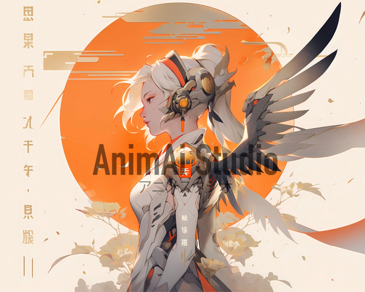 Mercy Overwatch Poster: Japanese Anime Art Print (digital Download) - Etsy