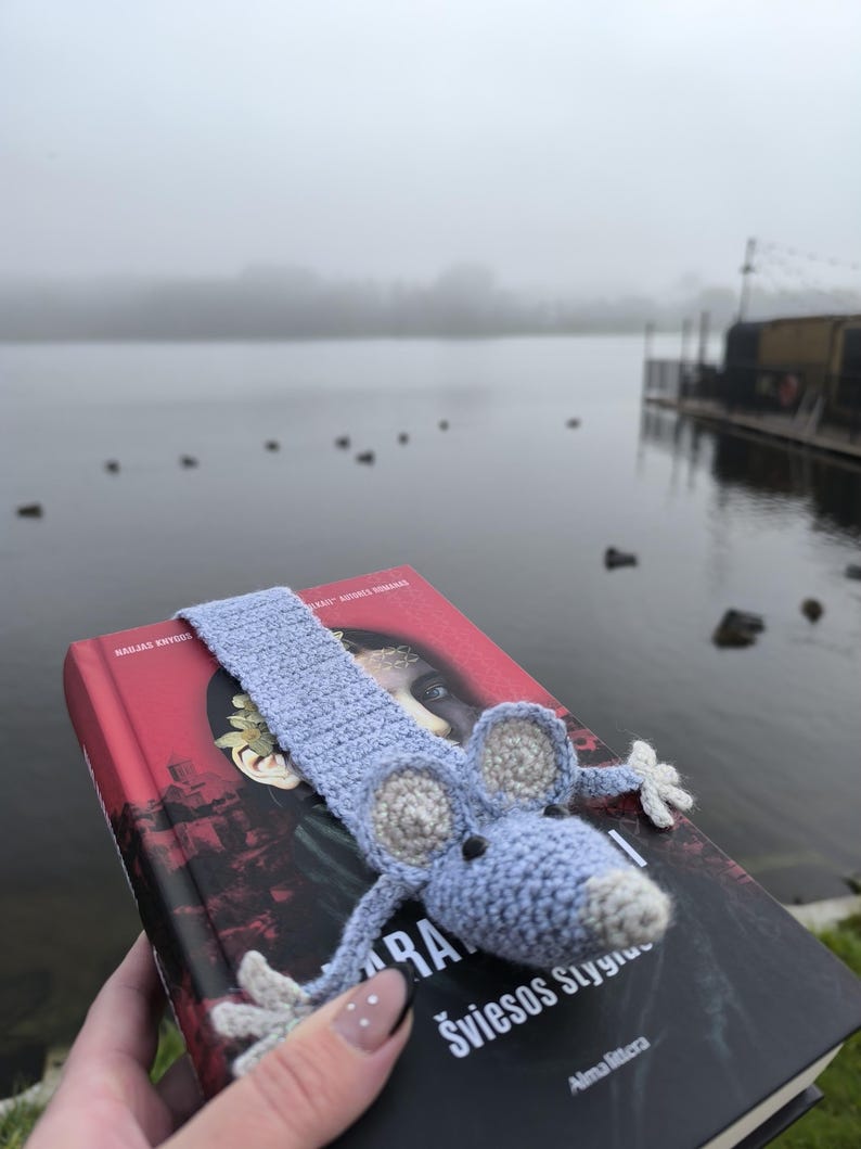 Crochet Mouse Bookmark • Handmade Cotton Amigurumi Book Accessory - Etsy