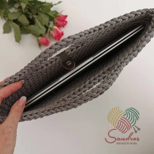 Grey/yellow Color Crocheted Computer Case, Knitted Laptop Case, Mint ...