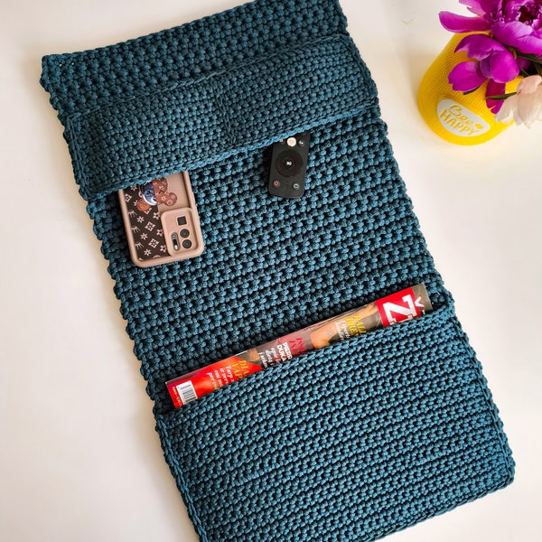 Grey/yellow Color Crocheted Computer Case, Knitted Laptop Case, Mint ...