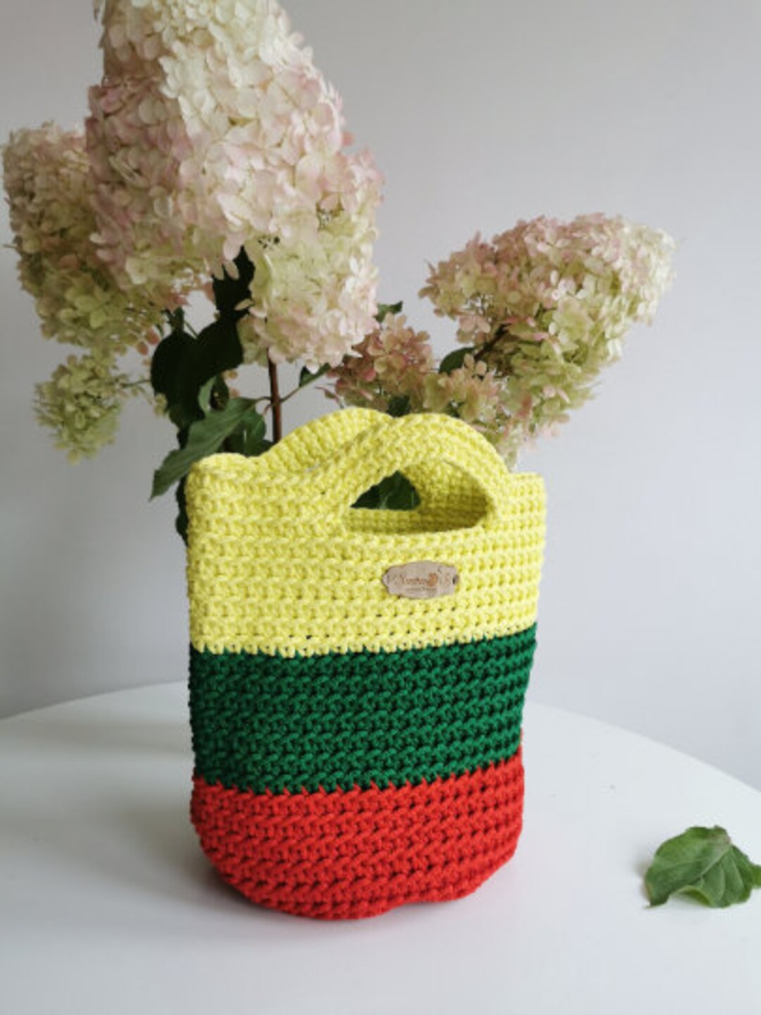 Colorful Handmade Crochet Handbag , Crochet Rope Tote Bag , Handbag ...