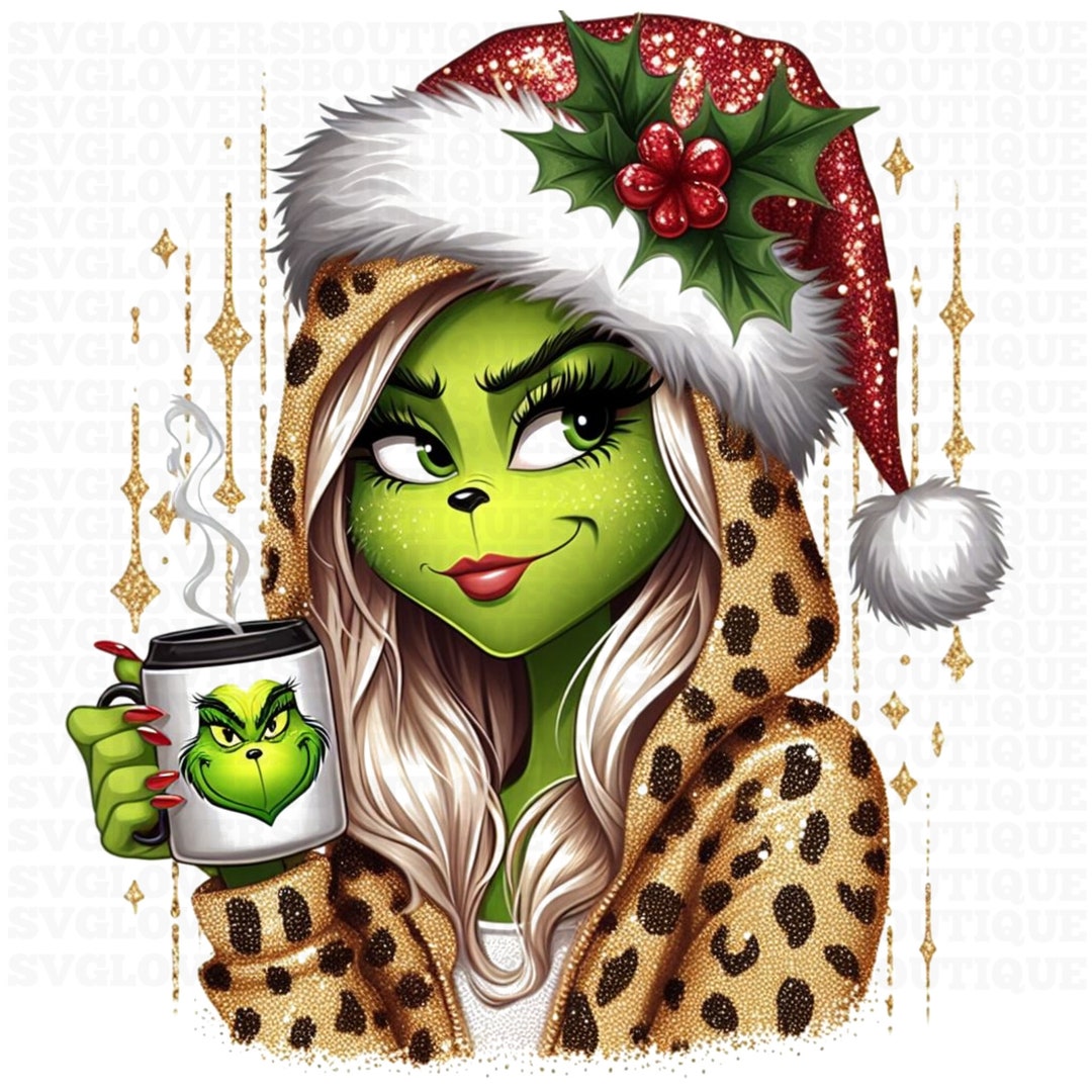 Lady Grinch PNG - Etsy Australia