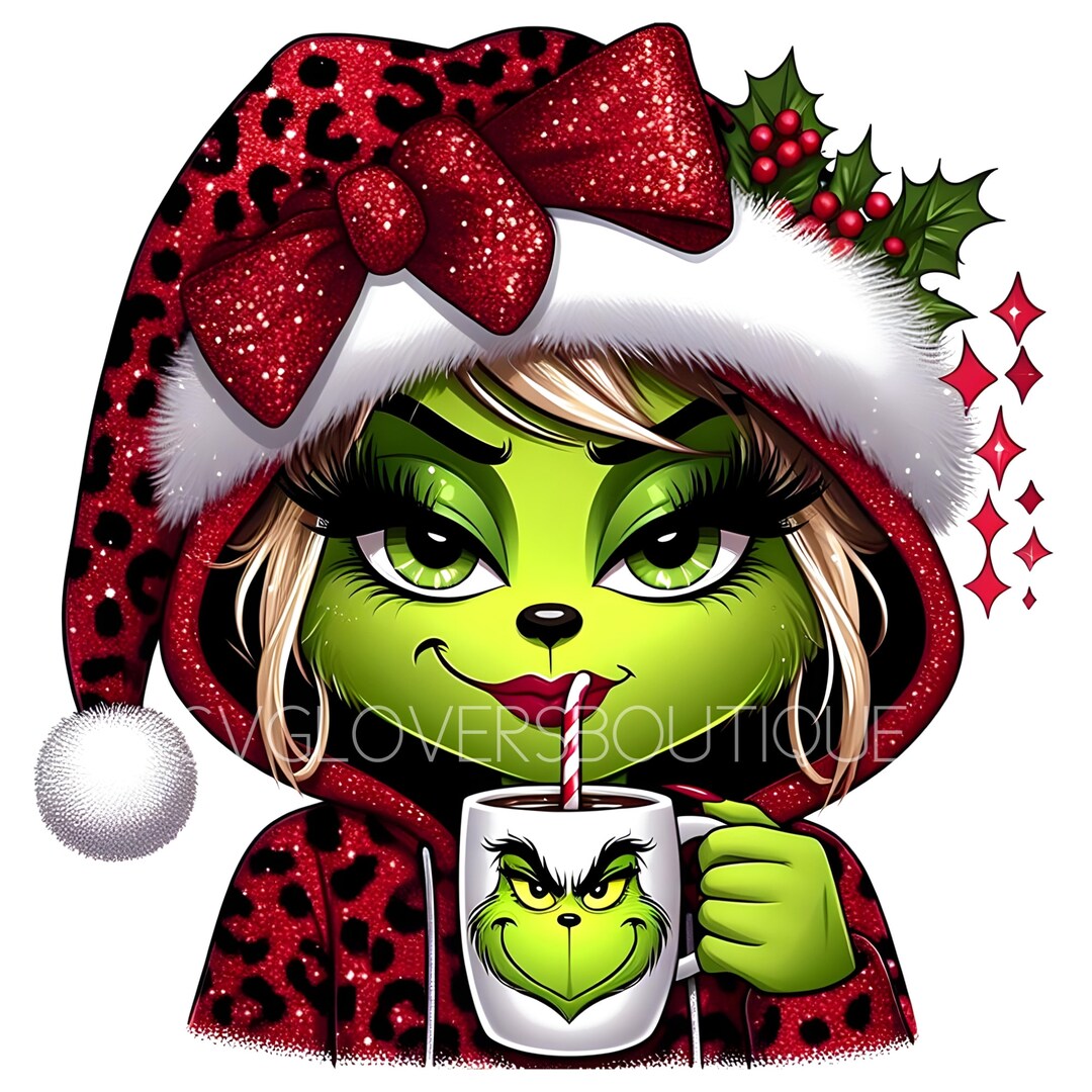 Boujee Grinch Png Filecute Grinch File Grinchmasred - Etsy Australia