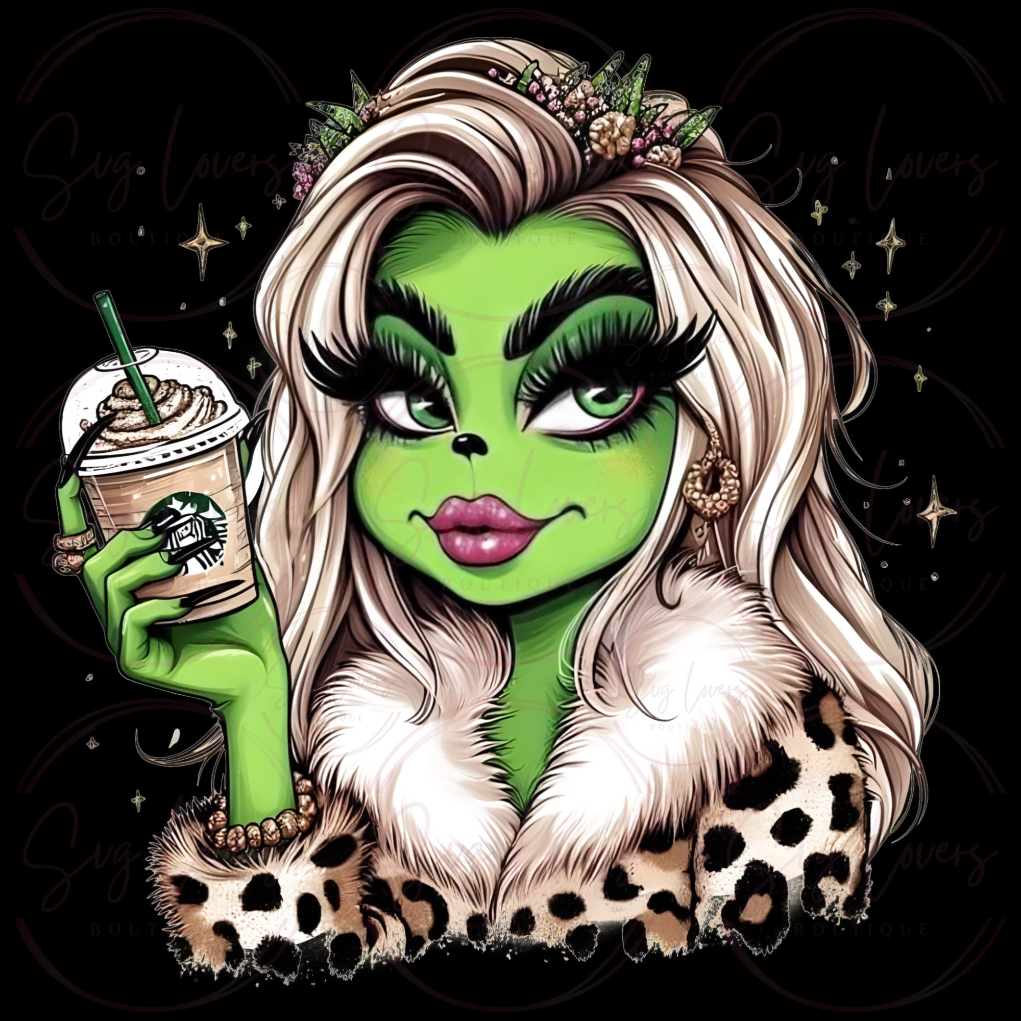 Lady Grinch PNG Santa Grinch PNG Barbie Grinch Green - Etsy Portugal