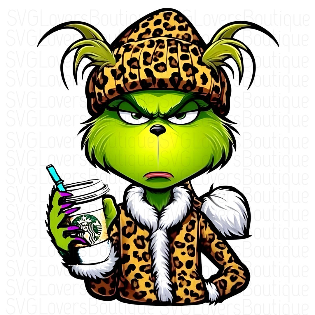 Boujee Grinch Dunkin Png Cute Grinch Png File - Etsy Australia
