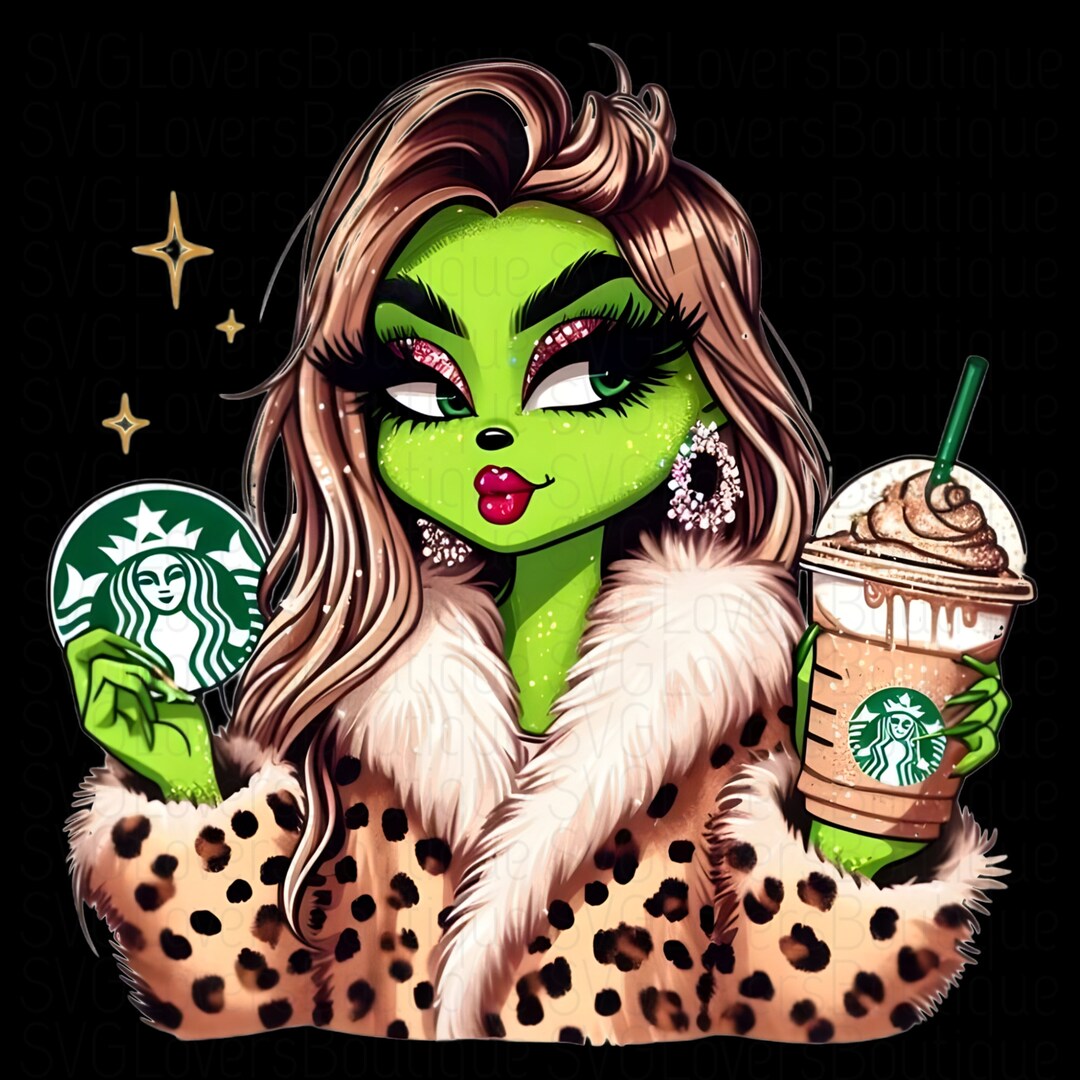 Lady Grinch PNG / Babbo Natale Grinch PNG / Barbie Grinch / - Etsy Italia