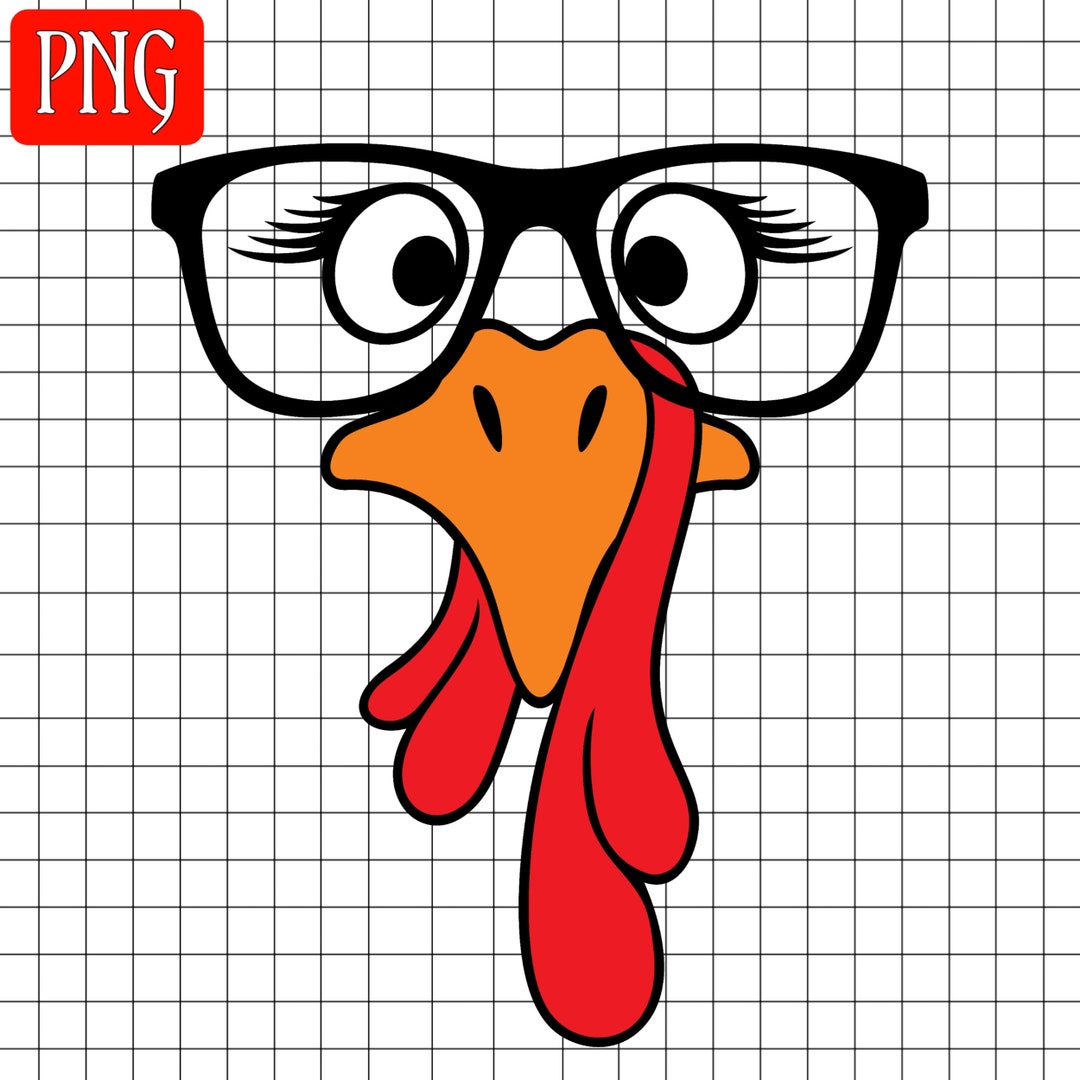 Engullir PNG cara de pavo PNG cara de pavo con gafas PNG - Etsy México