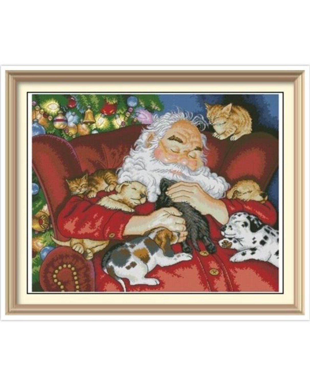 Santa’s Nap Cross Stitch Pattern Digital Download PDF Christmas ...