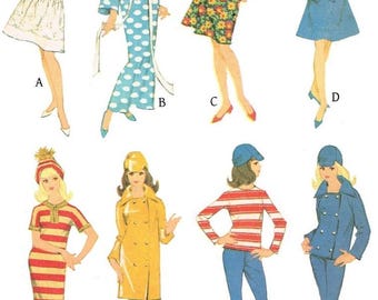 Vintage Sewing Pattern Fashion Dolls 11-1/2" Wardrobe Clothes for Dolls ...