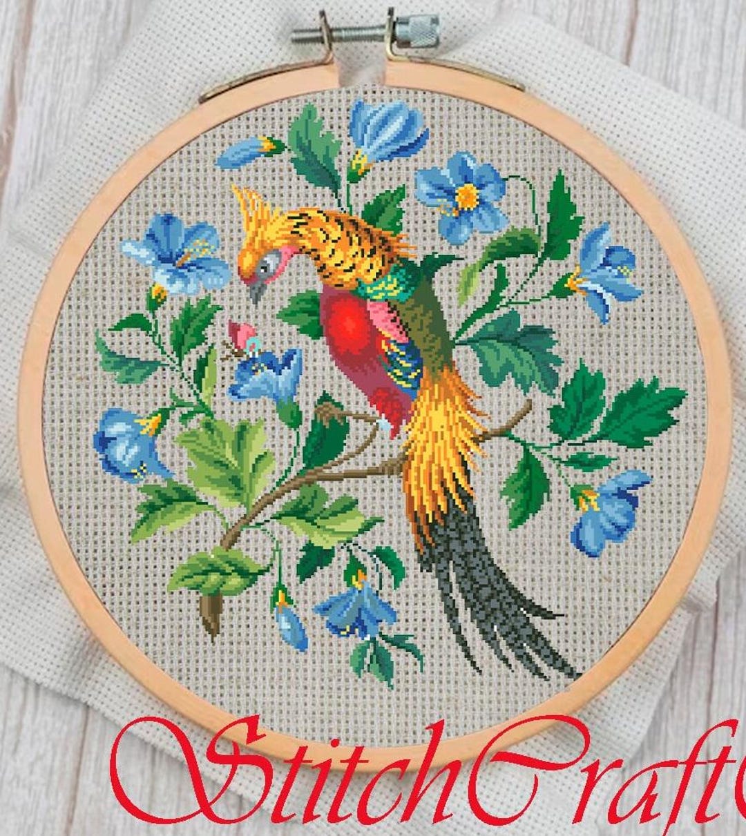 Vintage Cross Stitch Pattern PDF: 19th Century Sampler, Birds & Flowers ...