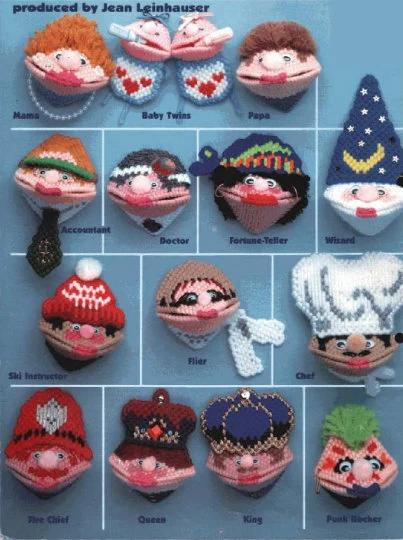 PDF Vintage Plastic Canvas Pattern - Squeezums Folks - Etsy