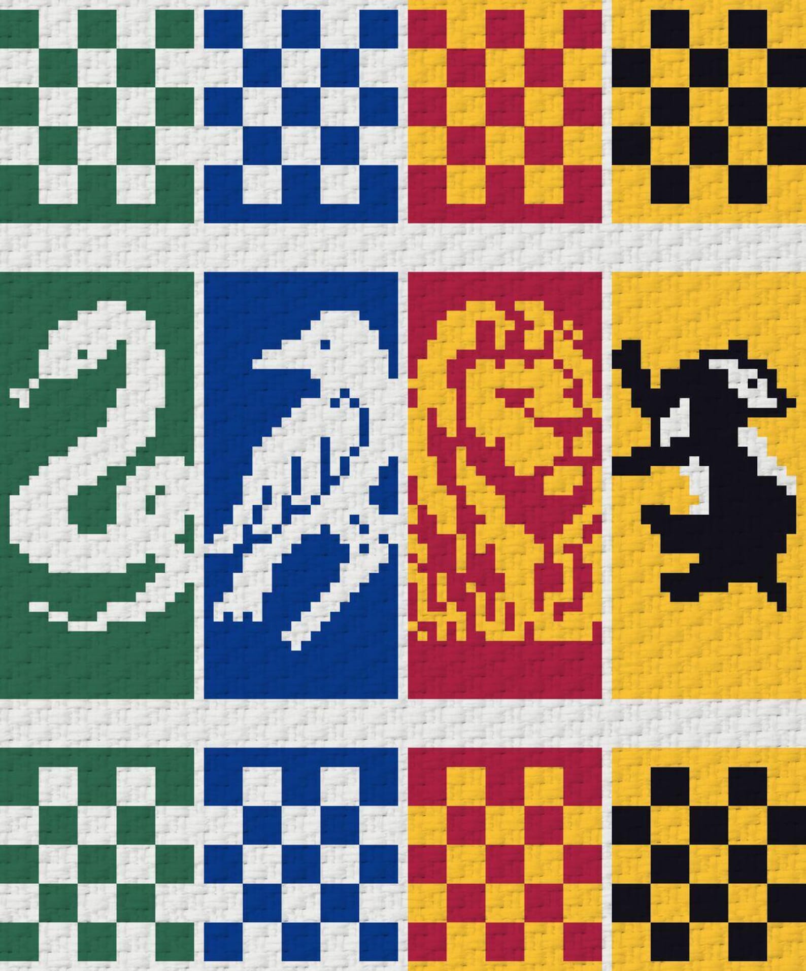C2C Crochet Blanket Pattern: Snake, Bird, Lion, Badger (PDF Digital ...