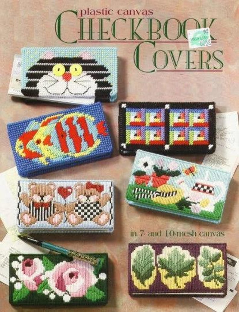 PDF Vintage Plastic Canvas Pattern - Checkbook Covers - Etsy