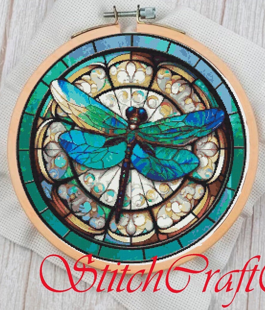 Stained Glass Cross Stitch Pattern PDF Counted Modern - Etsy