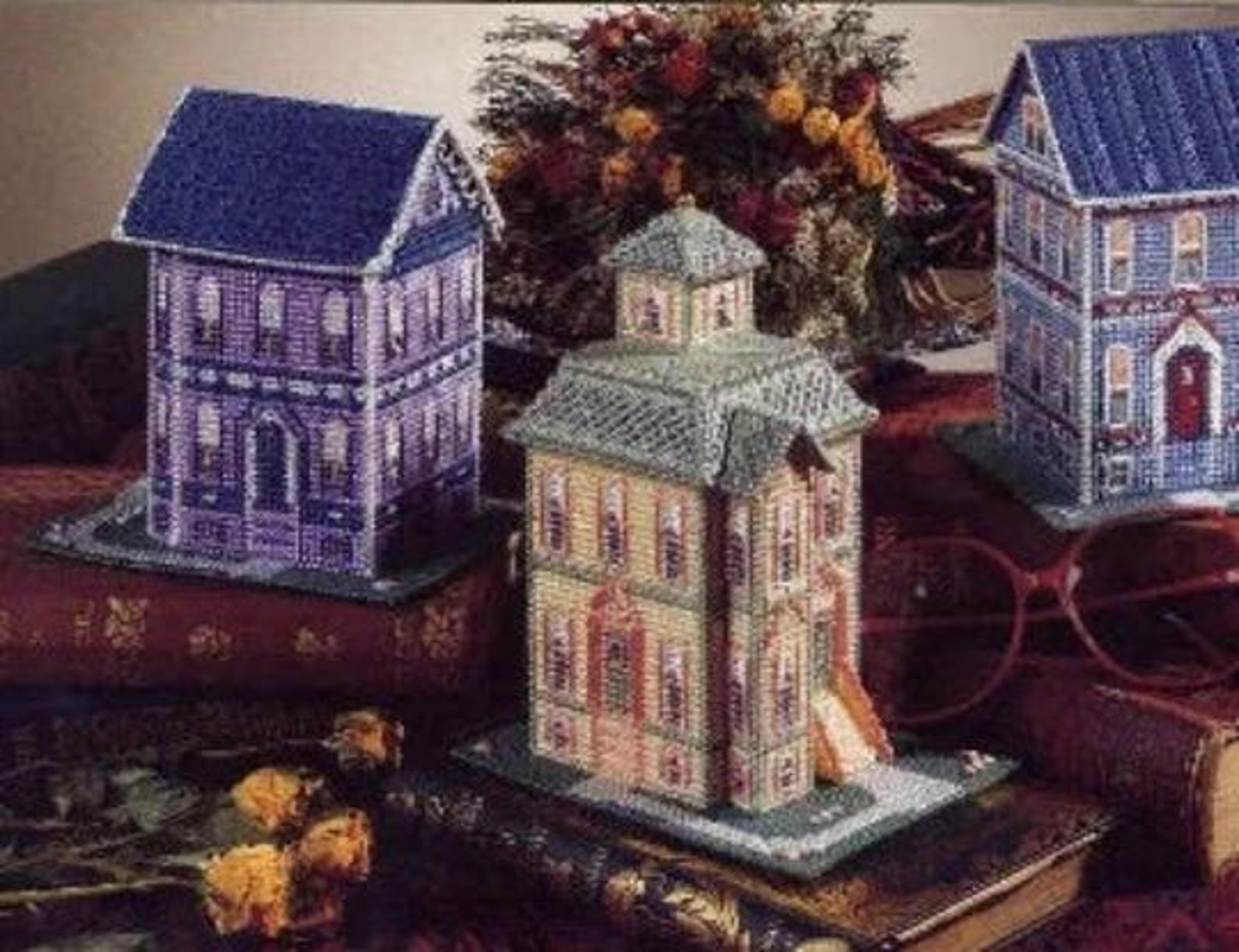 PDF Vintage Plastic Canvas Pattern - Victorian Houses - Etsy