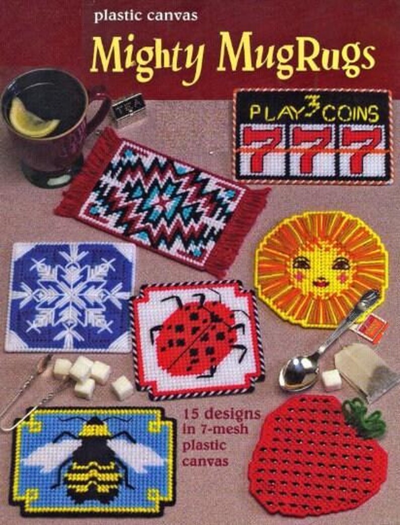 PDF Vintage Plastic Canvas Pattern - Mighty Mugrugs - Etsy