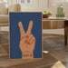 Peace Sign Art Print, Peace Sign Hand Art, Dopamine Wall Art, Preppy ...