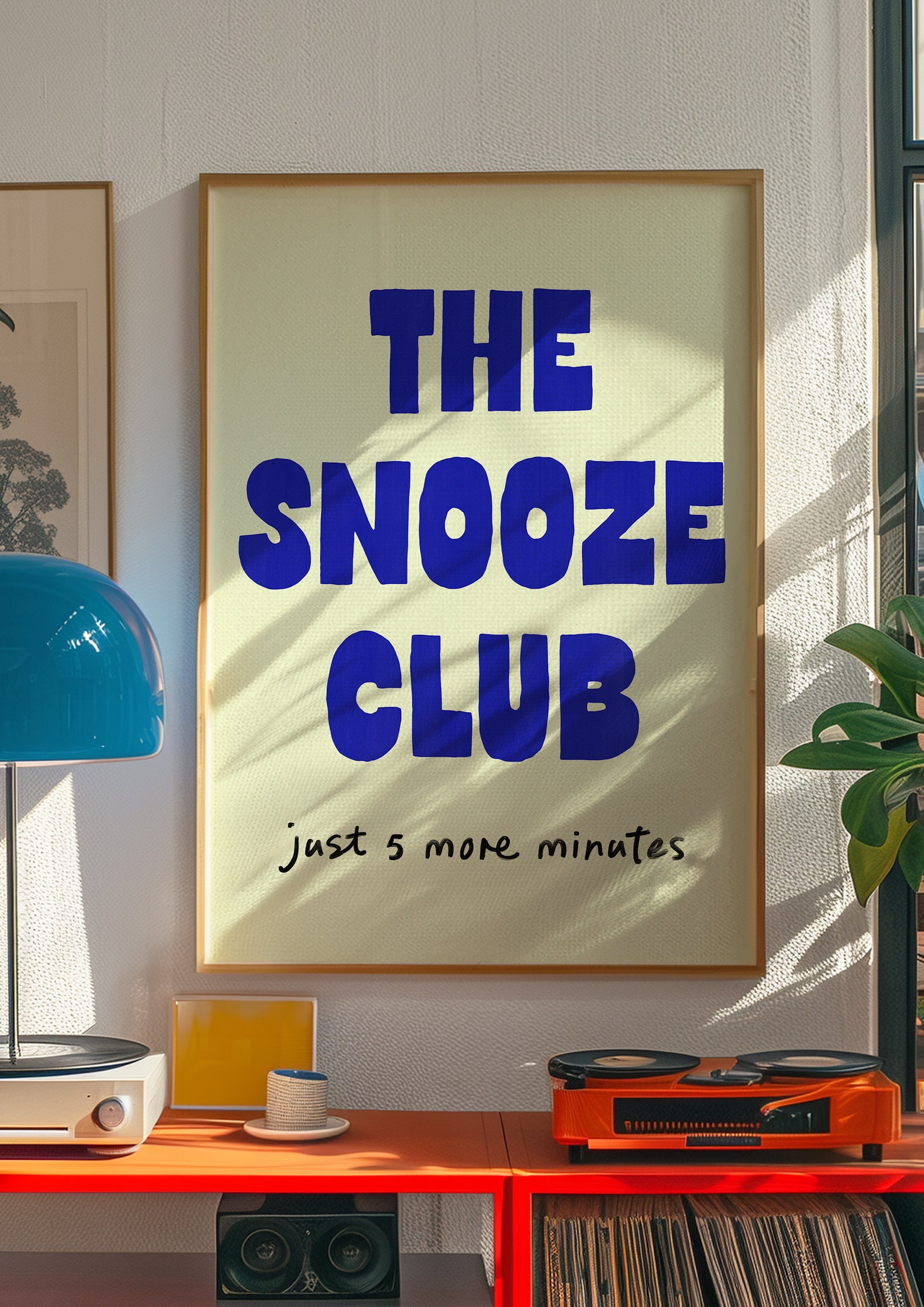 The Snooze Club Art Print, Trendy Wall Art, Printable Wall Art, Bedroom ...