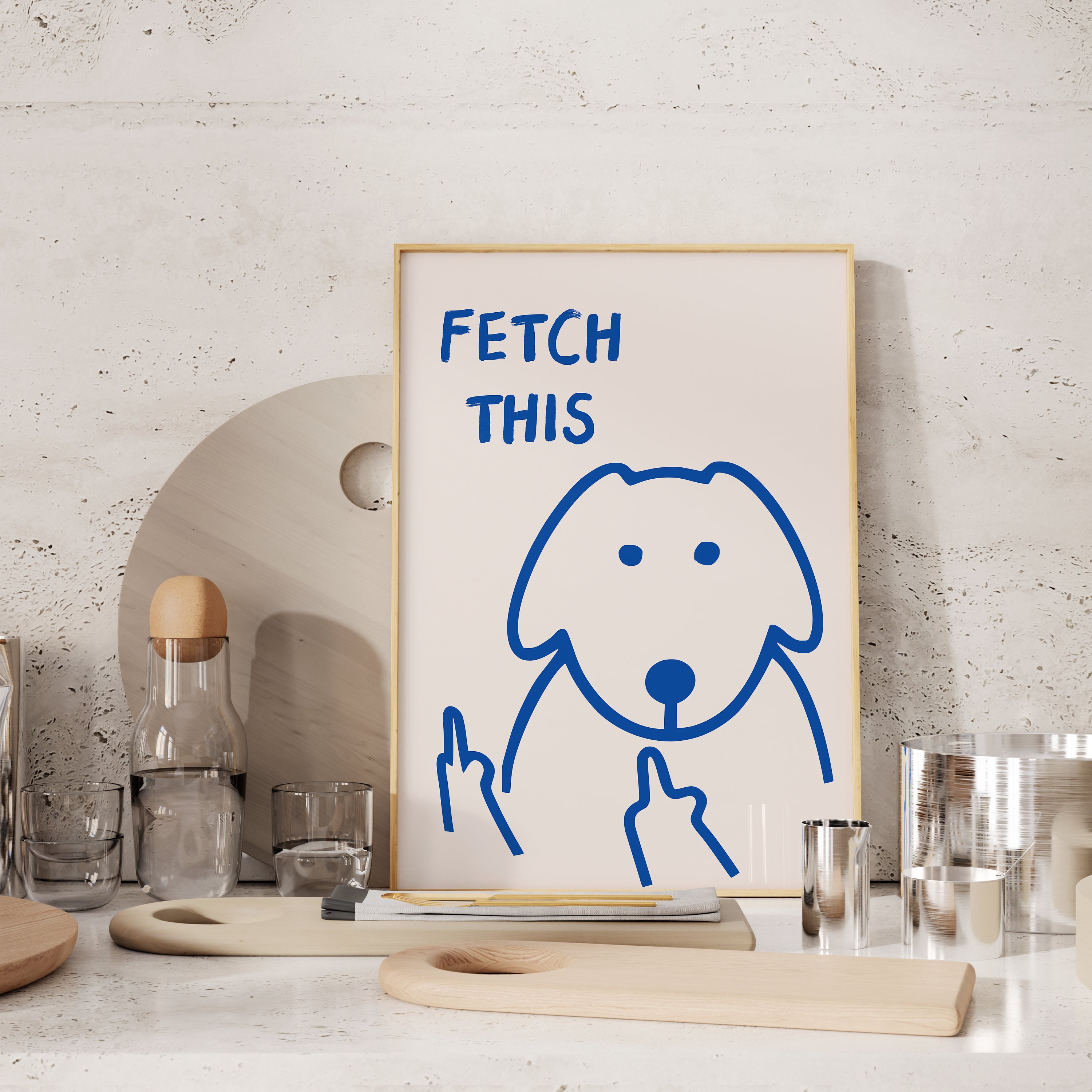 Fetch This Dog Art Print, Fetch This Poster, Printable Wall Art, Y2k ...