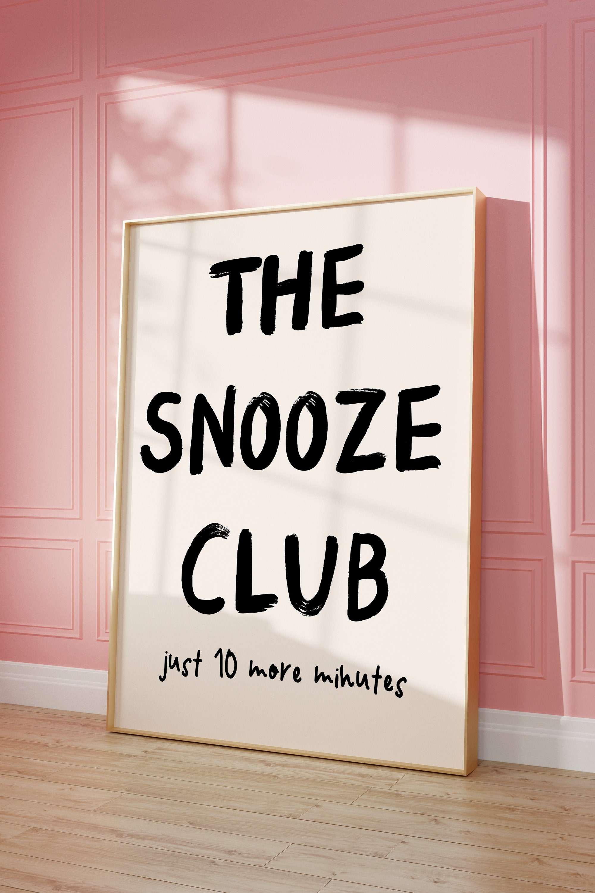 The Snooze Club Art Print, Trendy Wall Art, Printable Wall Art, Bedroom ...