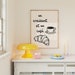 Un Croissant Et Un Cafe Art Print, Trendy Wall Art, Croissant Print ...