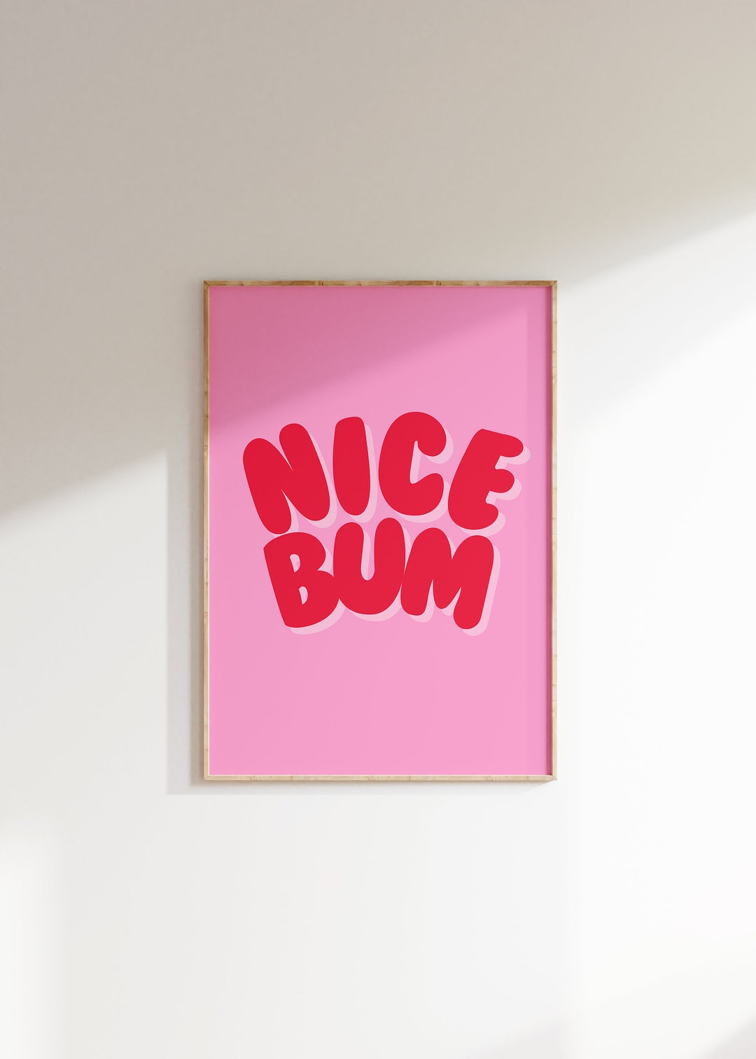 Nice Bum Art Print, Funny Bathroom Decor, Bathroom Wall Art, Funny ...