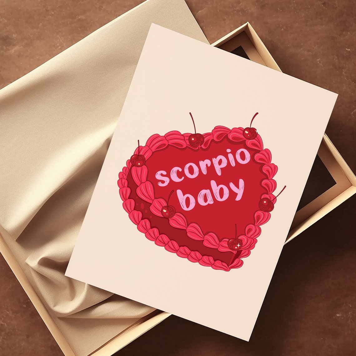 Scorpio Baby Art Print, Scorpio Poster, Scorpio Printable Art, Zodiac ...