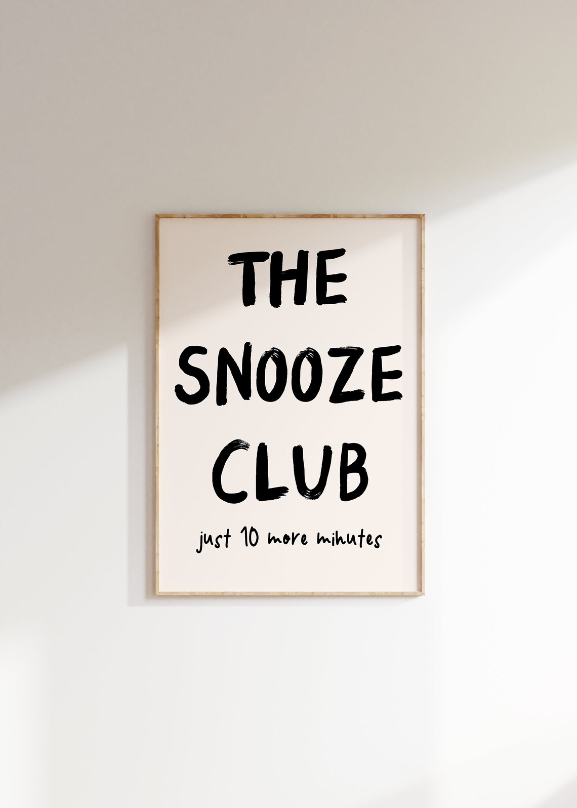The Snooze Club Art Print, Trendy Wall Art, Printable Wall Art, Bedroom ...