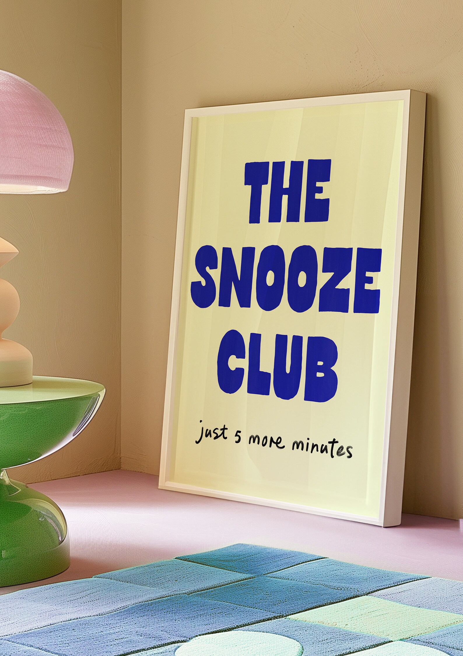 The Snooze Club Art Print, Trendy Wall Art, Printable Wall Art, Bedroom ...