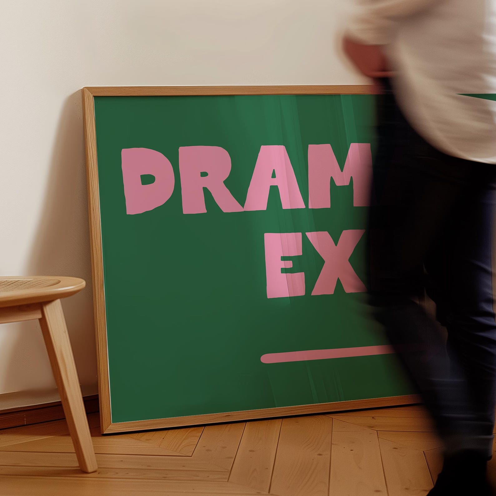 Dramatic Exit Art Print, Funny Hallway Decor (digital Download) - Etsy
